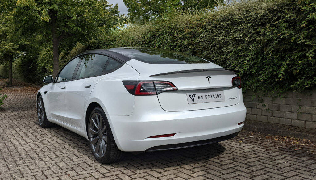 Model 3 Gloss Carbon Fibre Rear Spoiler - EV STYLING | UK Styling for ...
